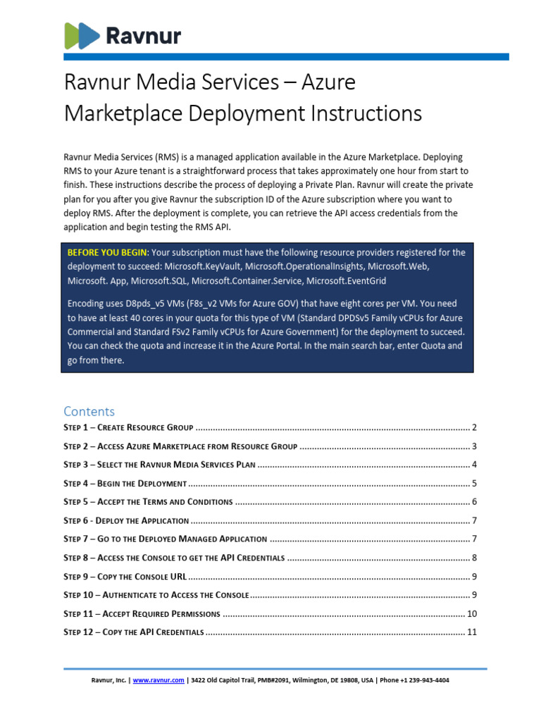 RMS Private Offer Deployment Guide v2-2-24 | PDF | Command Line Interface | Microsoft Azure