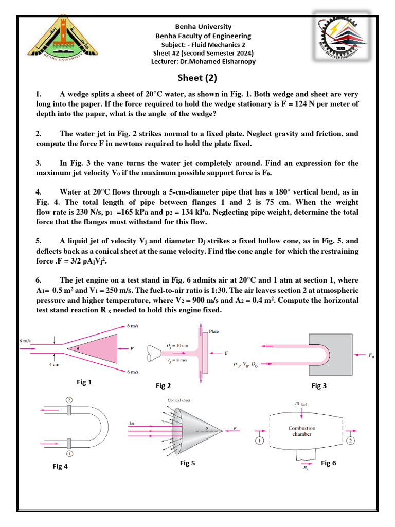 Sheet 2 | PDF | Force | Flow Measurement