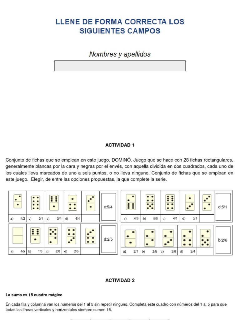 Actividad 1. Lógica 2 | PDF
