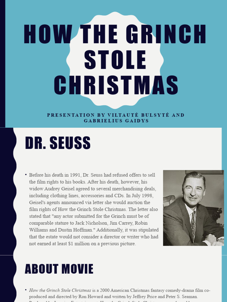 Grinch Movie Analysis and Overview | PDF | Dr. Seuss