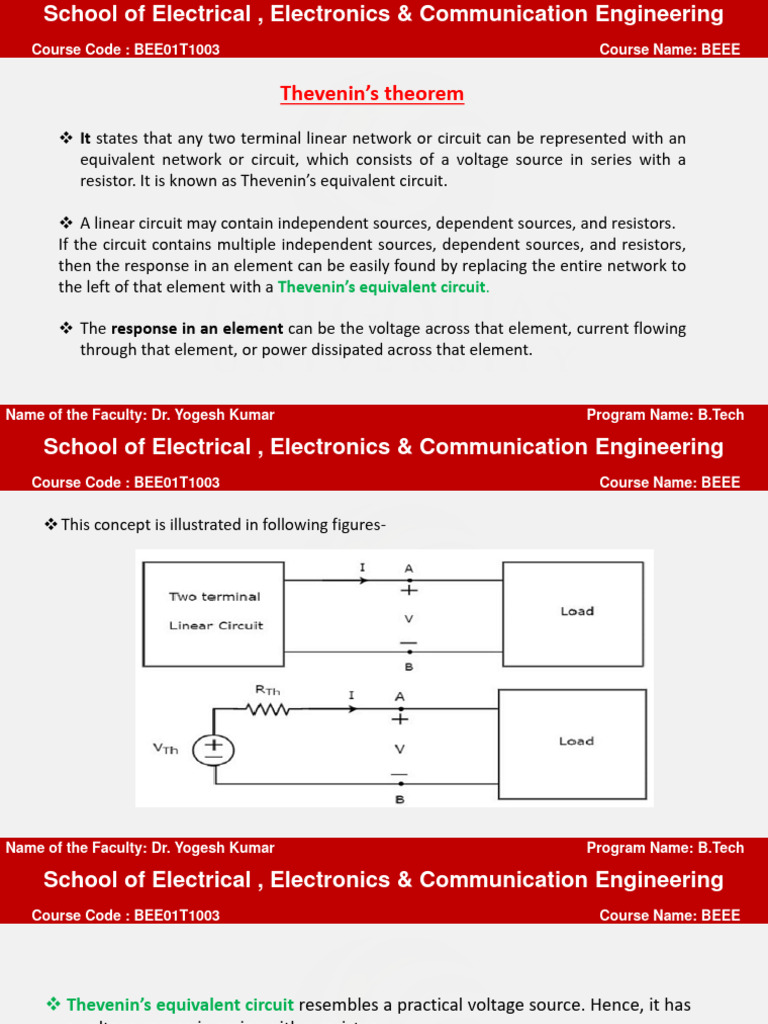 Unit1 INTRODUCTION OF THEVENIS THEOREM | Download Free PDF | Electrical Network | Resistor