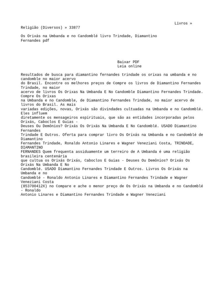 Orixas Da Umbanda e Candomble | PDF