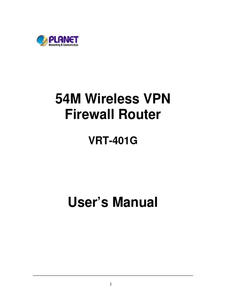 EM VRT401Gv1 | PDF | Ip Address | Router (Computing)