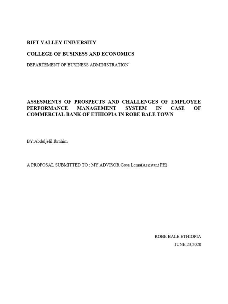 Abdi Proposal 11 | PDF | Performance Appraisal | Goal