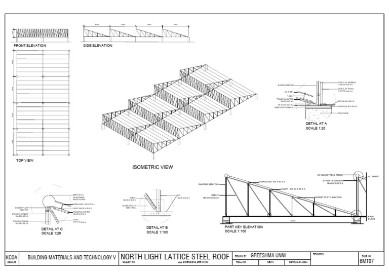 North Light Lattice Steel Roof Design | PDF | Structural Engineering