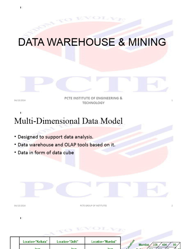 Multidimensional Data Model | PDF