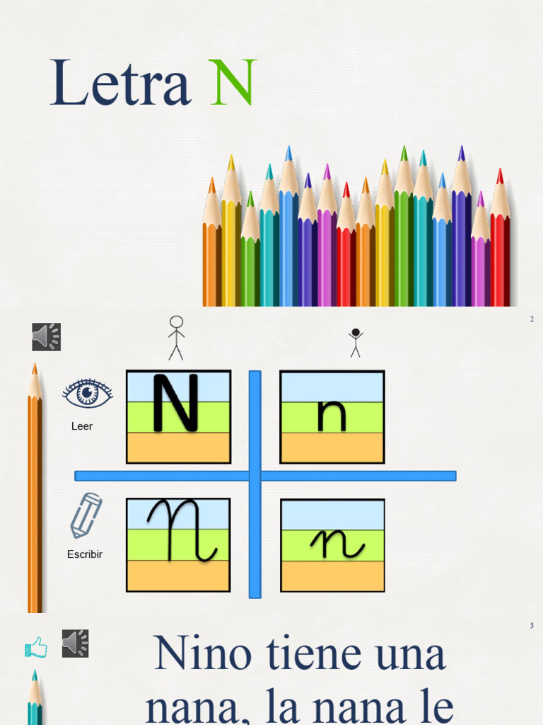 Letra N Clase 1 | PDF | Grafemas | Colación