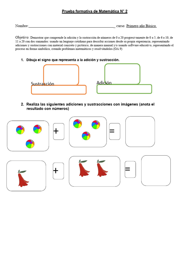 Prueba Formativa de Matemática N2 1 | PDF