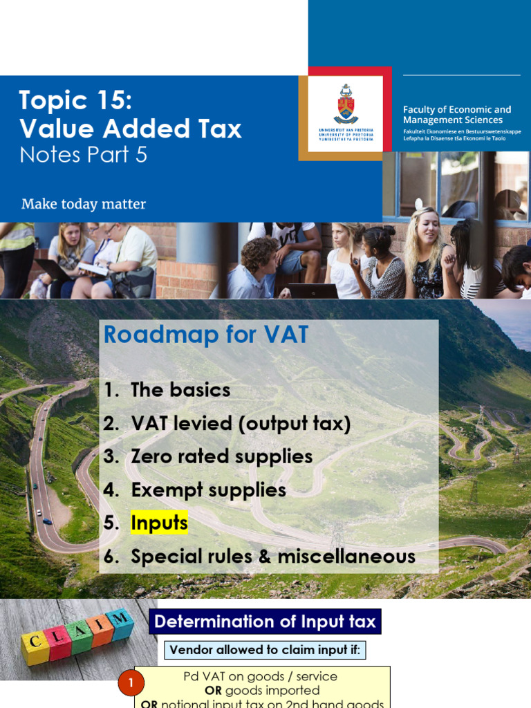 BUS100 2023 Topic 15 VAT Notes 5 | PDF | Value Added Tax | Taxes