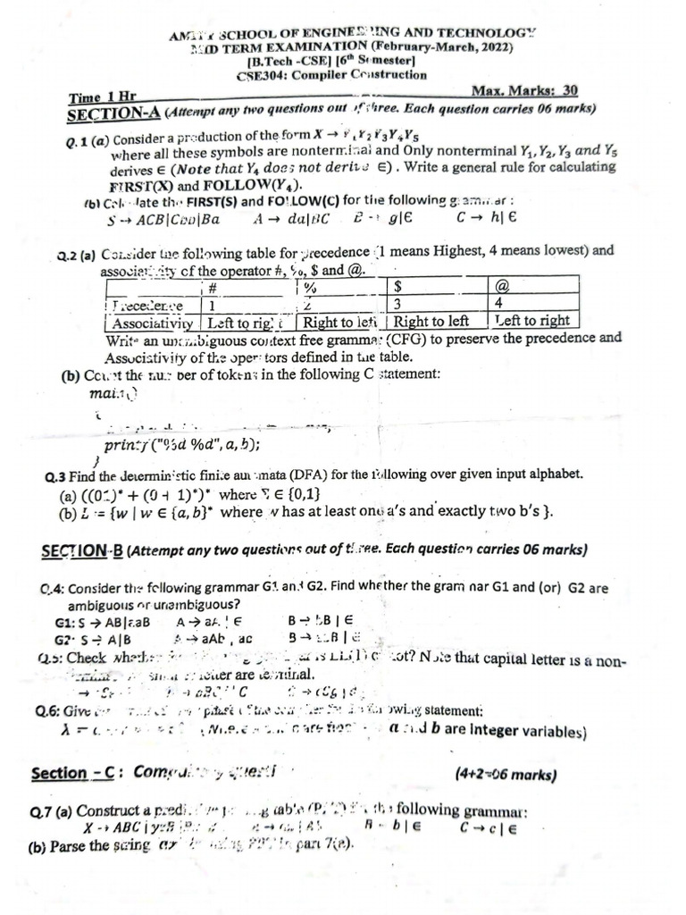 Compiler - Minor 2022 | PDF