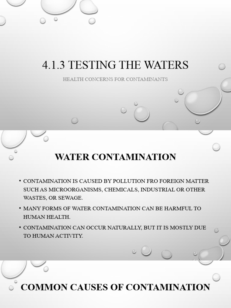 Water Contamination Health Risks | PDF | Ph | Water