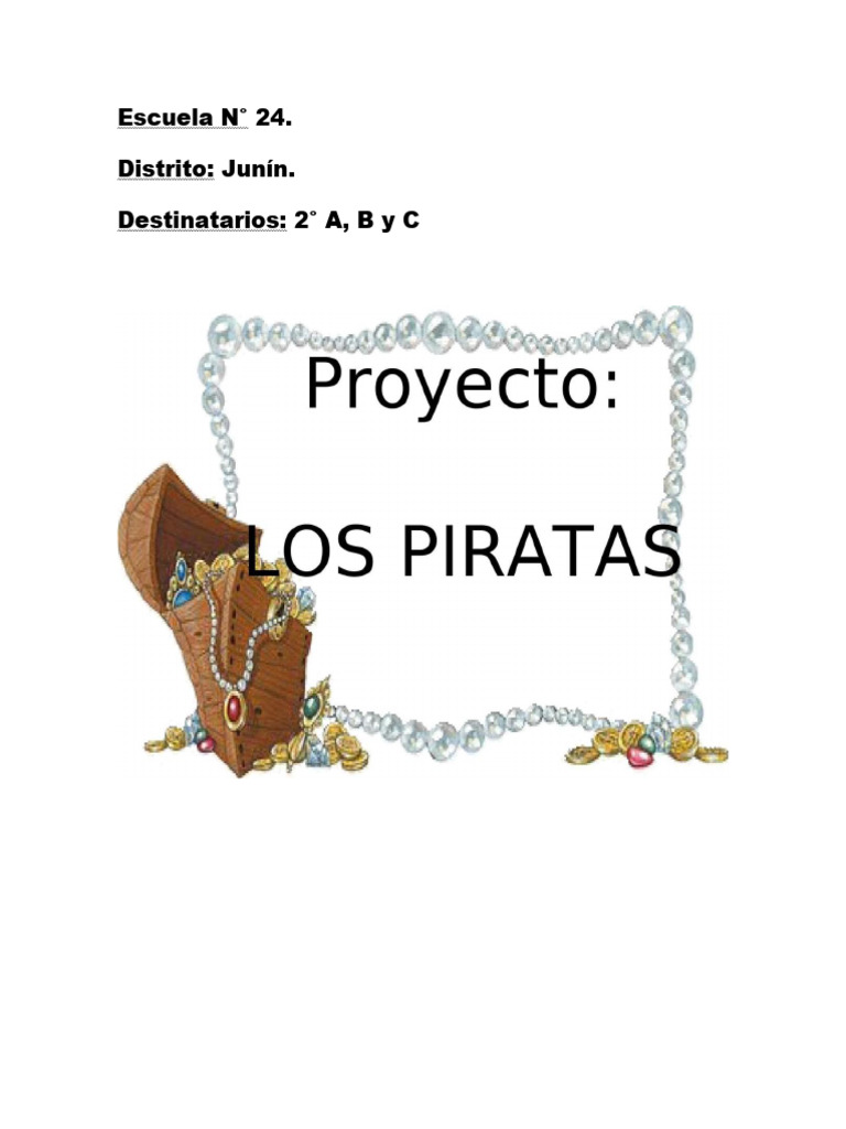 Proyecto de Lectura: Piratas para Niños | PDF | Piratería | Cuentos
