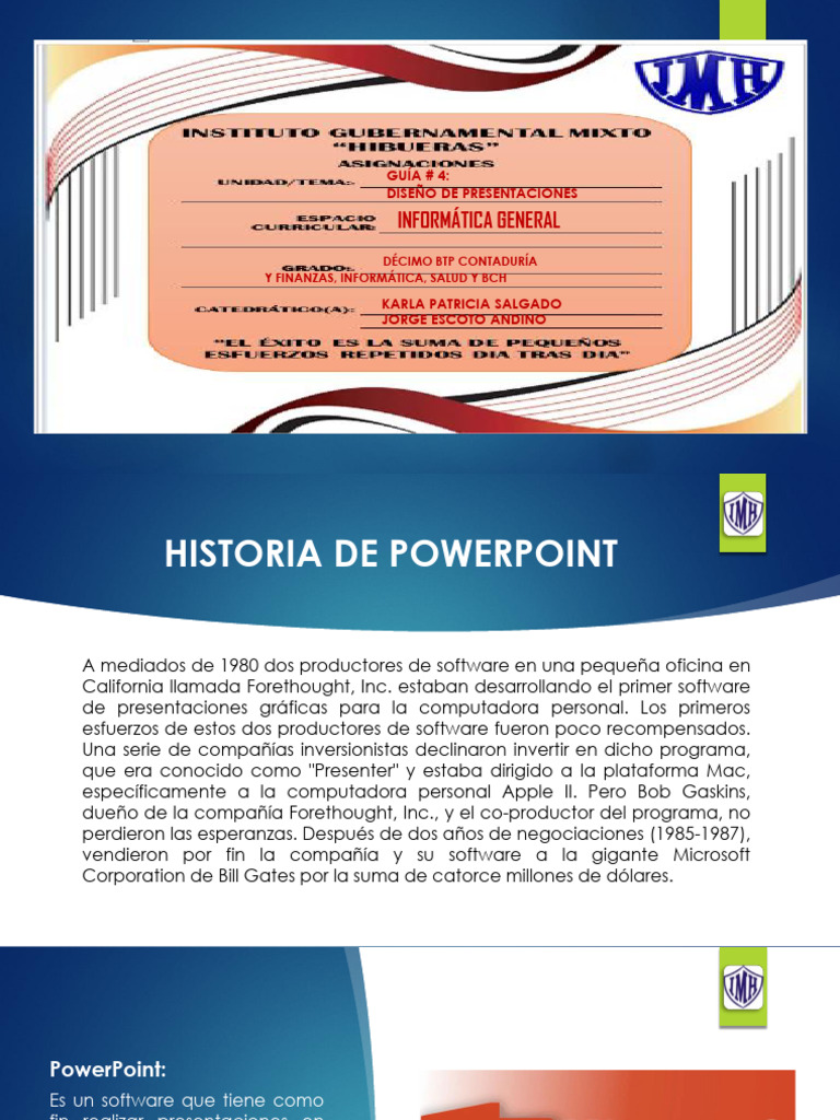 Guía de Trabajo # 5 Diseño de Presentaciones | PDF | Microsoft PowerPoint | Ingeniería de software