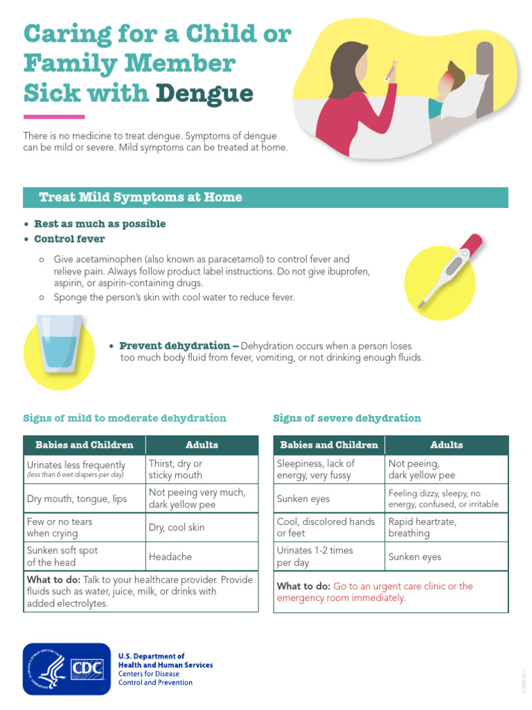 Caring For A Family - Dengue P | PDF | Dehydration | Fever