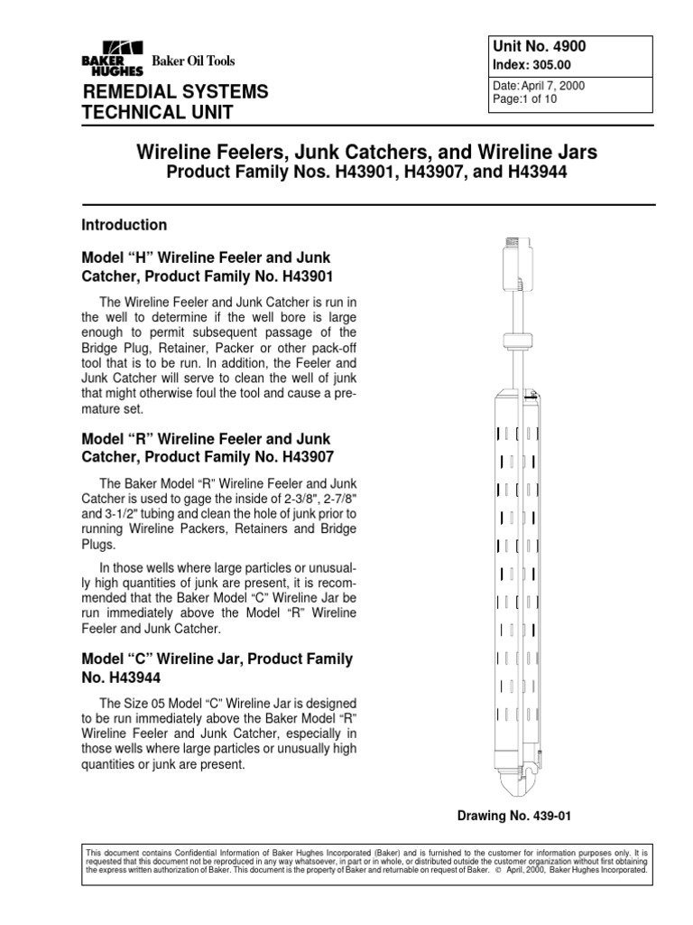 Baker Wireline Tools Guide | PDF