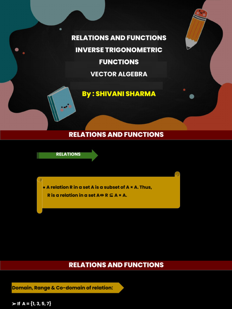 CLass 12 - Relations and Functions - Shivani Sharma | PDF | Function ...
