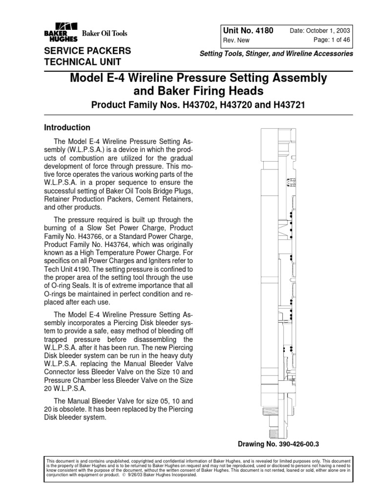 Setting Tool Tech Unit 4180 | PDF | Piston | Electrical Connector