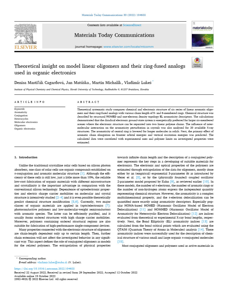 Mastilak 2022 | PDF | Aromaticity | Molecules