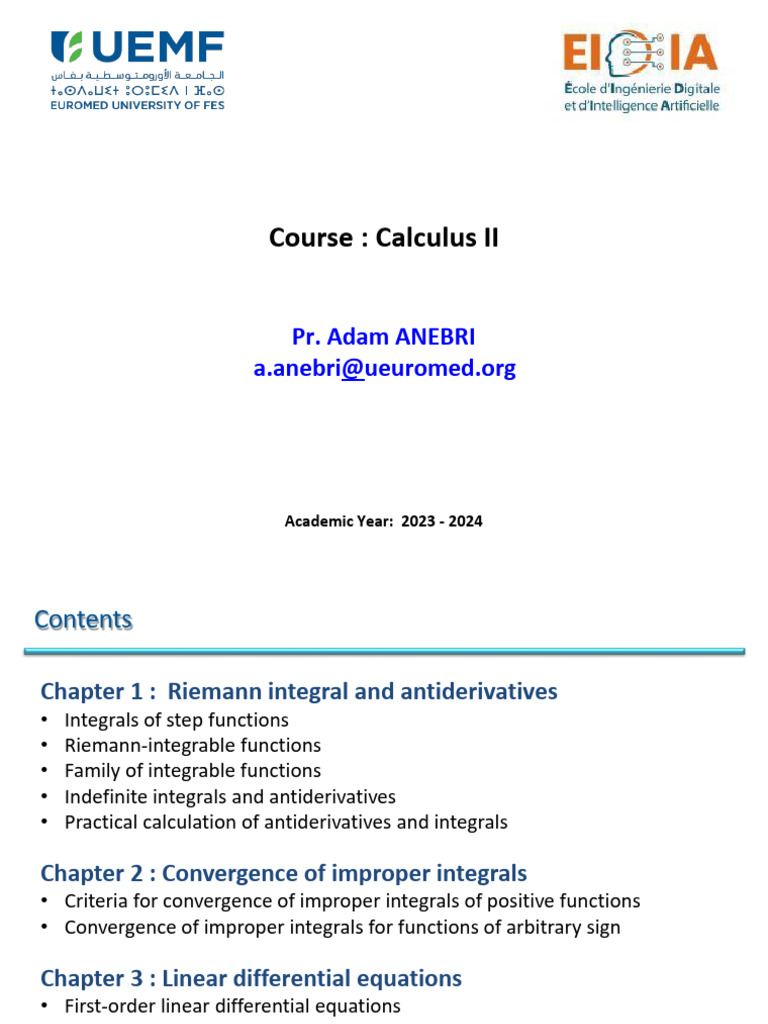 Calculus2 Chap1 Part1 | PDF | Integral | Function (Mathematics)