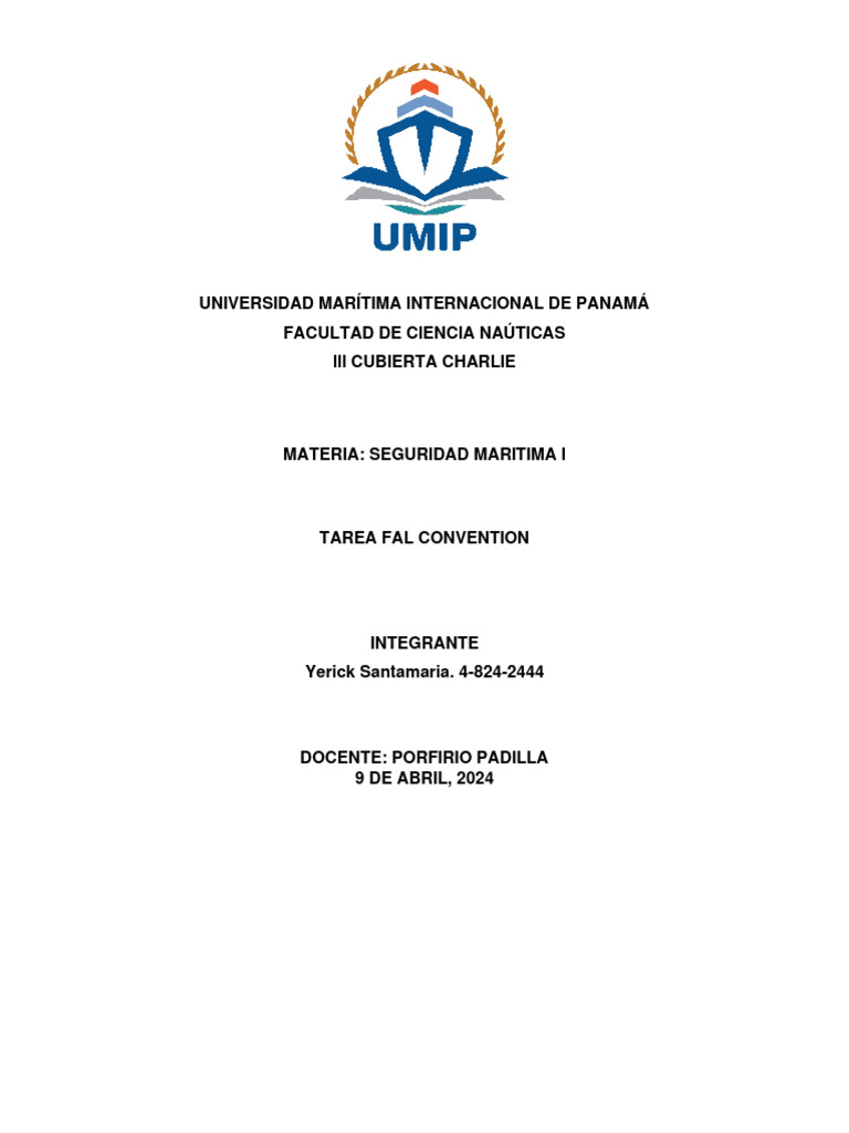Fal Convention Ys | PDF | El comercio internacional | Puerto