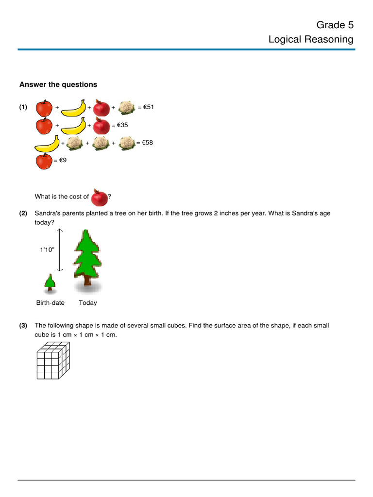 Grade 5 Logical Reasoning | PDF