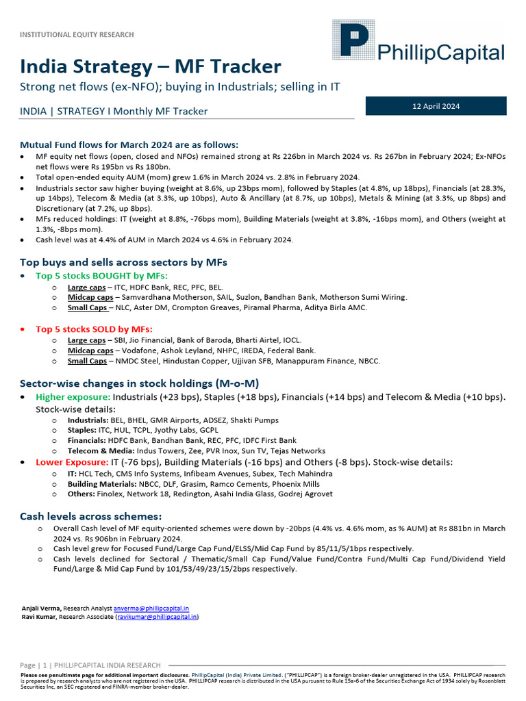 PC Strategy Mutual Fund Tracker - Mar 24 20240412140115 | PDF | Economy ...