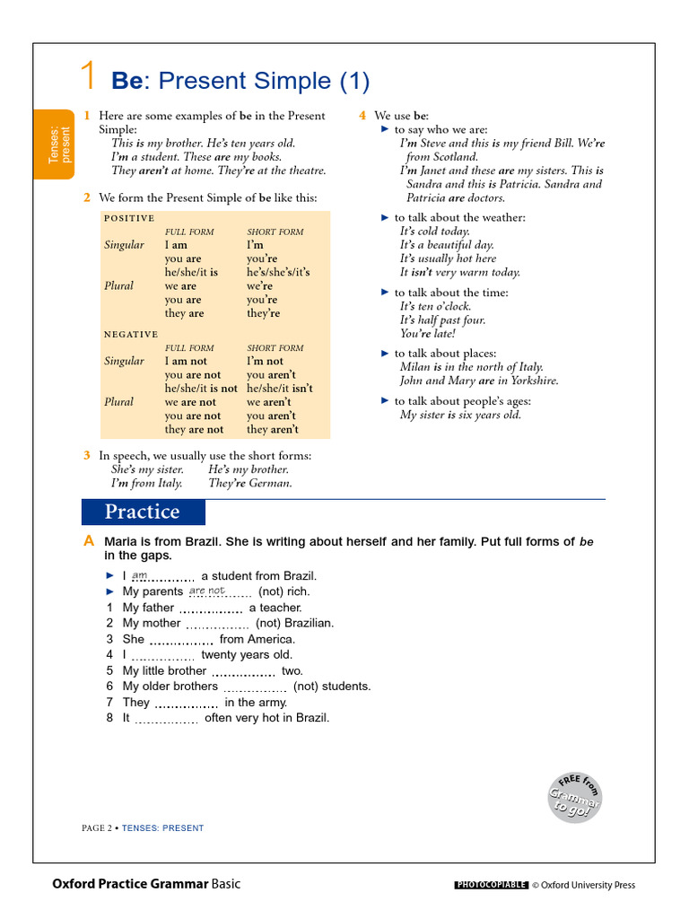 Basic Present Simple | PDF | Languages | Foreign Language Studies