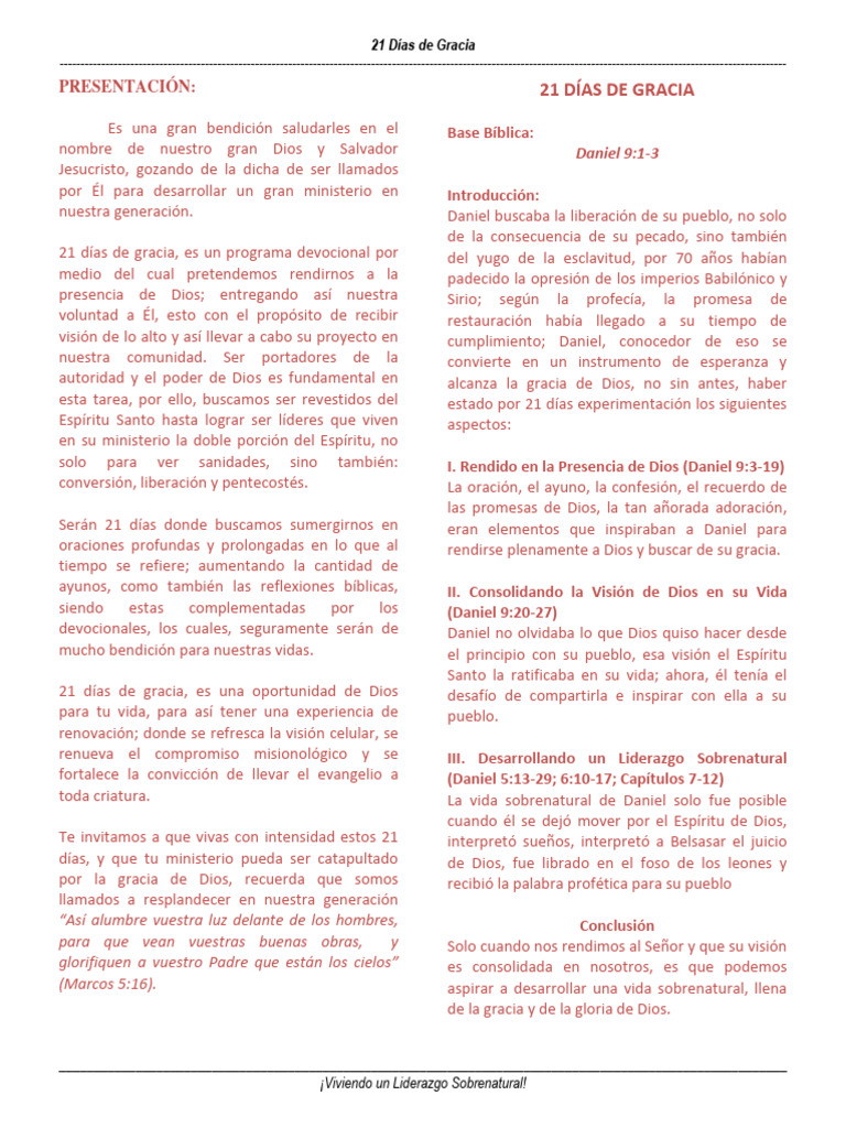 21 Dias de Gracia 2 | PDF | Pecado | Intercesión