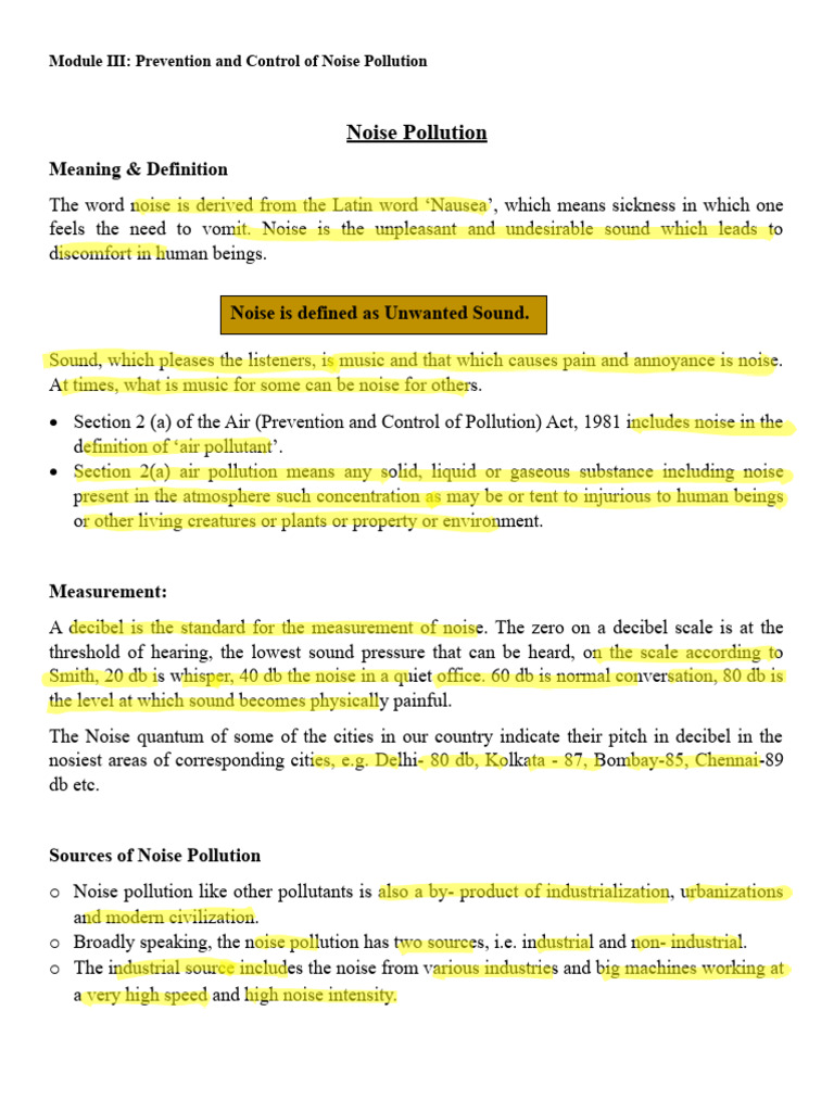 EL Module-3 | PDF | Occupational Safety And Health | Nuisance