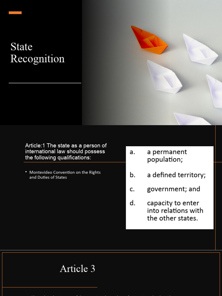State Recognition | PDF | Sovereign State | International Relations