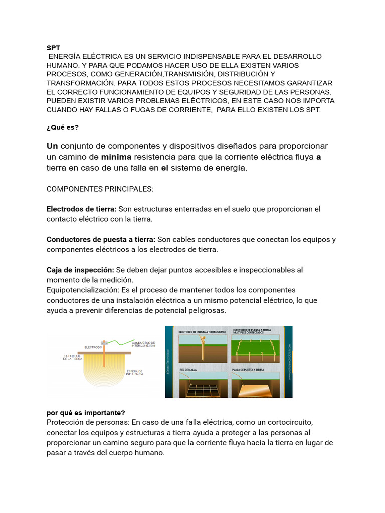 SPT: Seguridad en Sistemas Eléctricos | PDF | Ingenieria Eléctrica ...