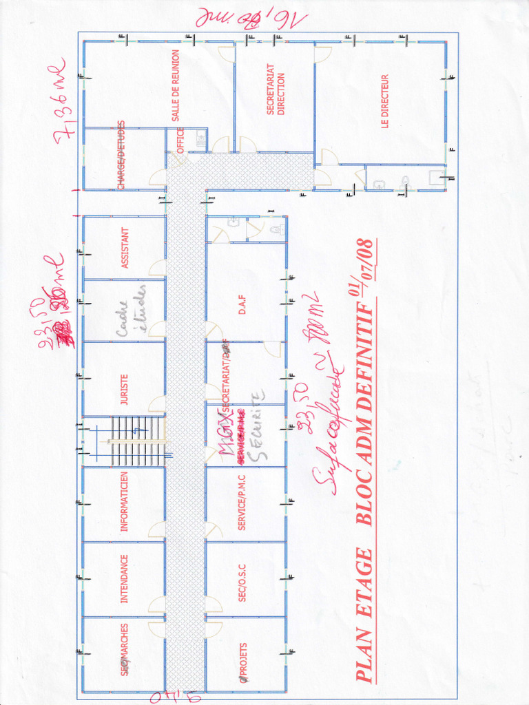Plan Rdc+Etage Bloc Adm CFK | PDF
