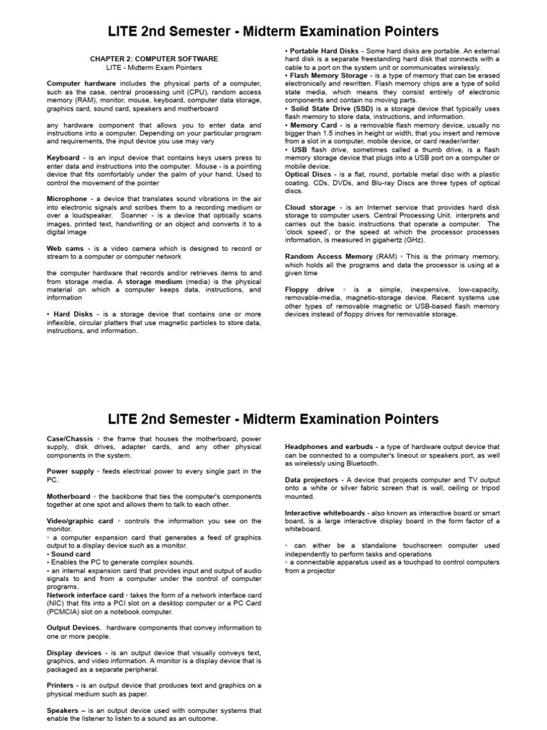 Chapter 2 - LITE | PDF | Computer Data Storage | Computer Hardware
