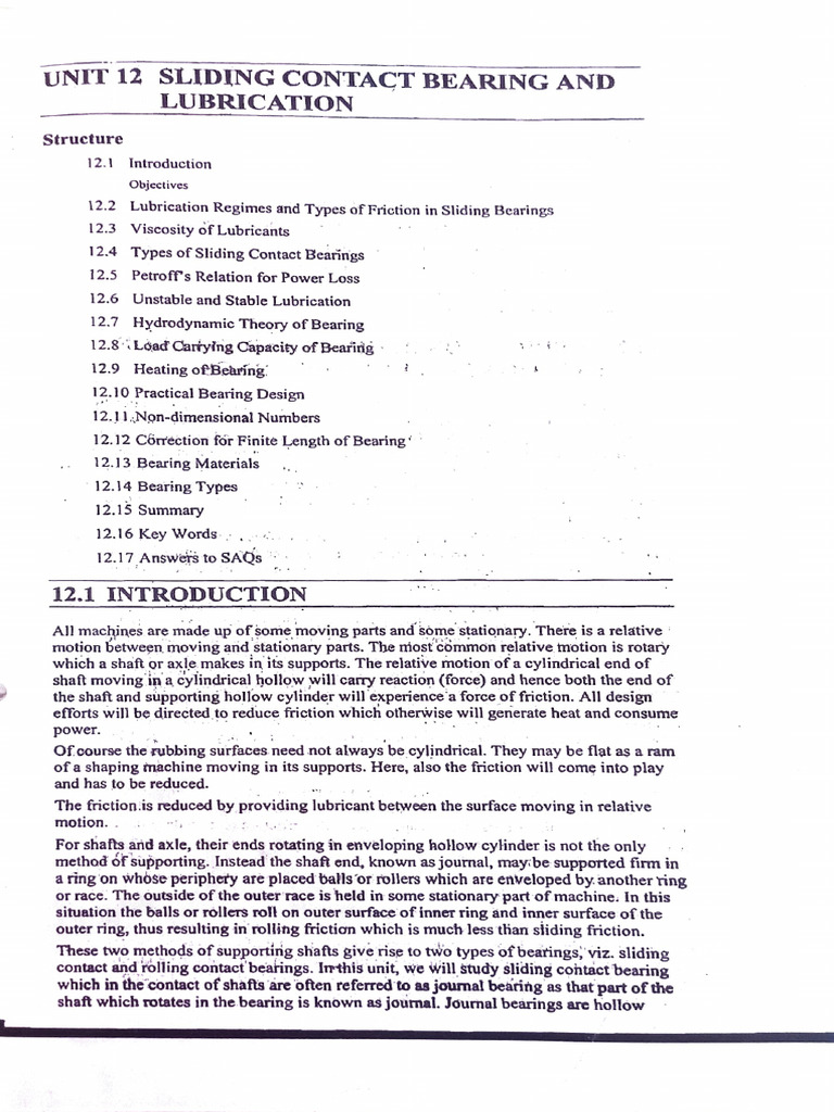 Sliding Contact Bearings | PDF