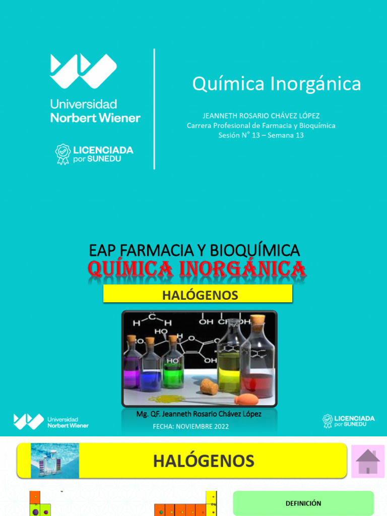 Halógenos 2022-Ii | PDF | Cloro | Flúor