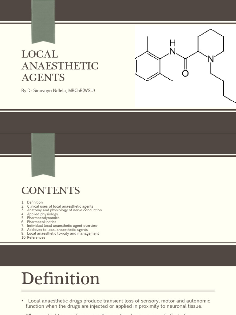 Local Anaesthetic Agents | PDF | Anesthesia | Clinical Medicine