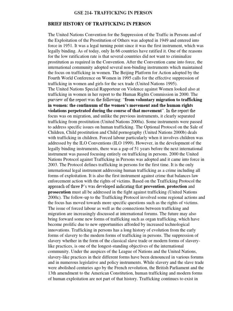 Understanding Human Trafficking Issues | PDF | Sex Trafficking | Human ...
