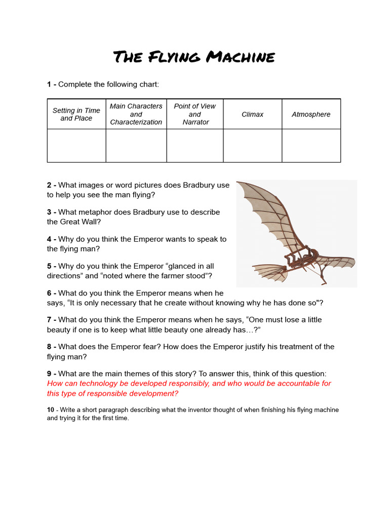 Analyzing Ray Bradbury's The Flying Machine | PDF