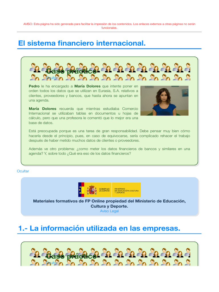 FIN01. El Sistema Financiero Internacional. | PDF | Corredor | Mercado ...