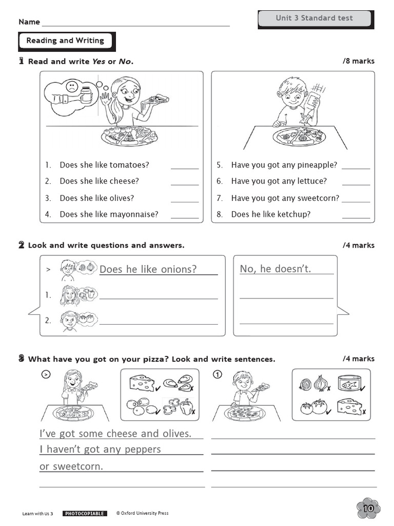 Lwu 3 Unit 3 Standard Test Pdf
