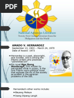 Philippine National Artists for Literature | PDF | Philippines | Poetry