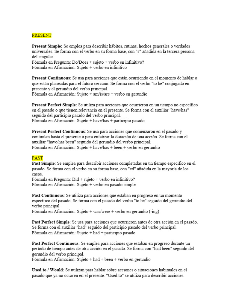 Resumen Eng. | PDF | Verbo | Unidades Semánticas