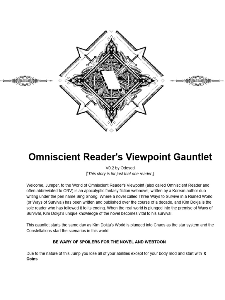 Omniscient Reader's Viewpoint Gauntlet | PDF | Narration