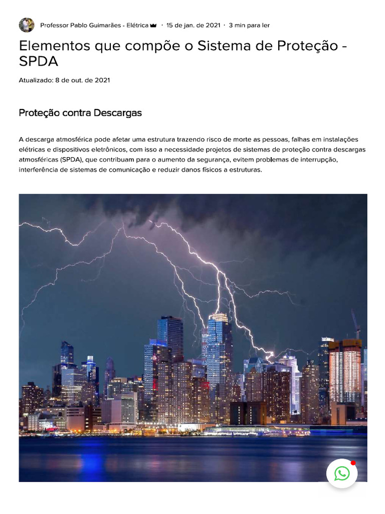 Elementos Que Compõe o SPDA | PDF