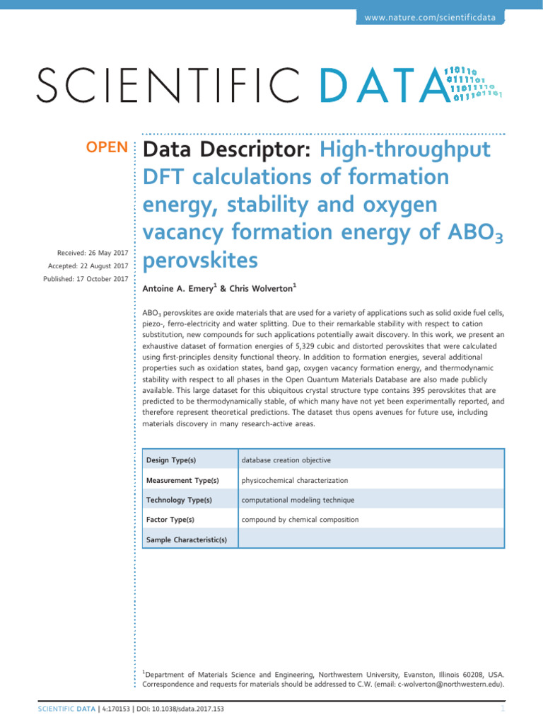 High-Throughput DFT Calculations of Formation Energy, Stability and ...