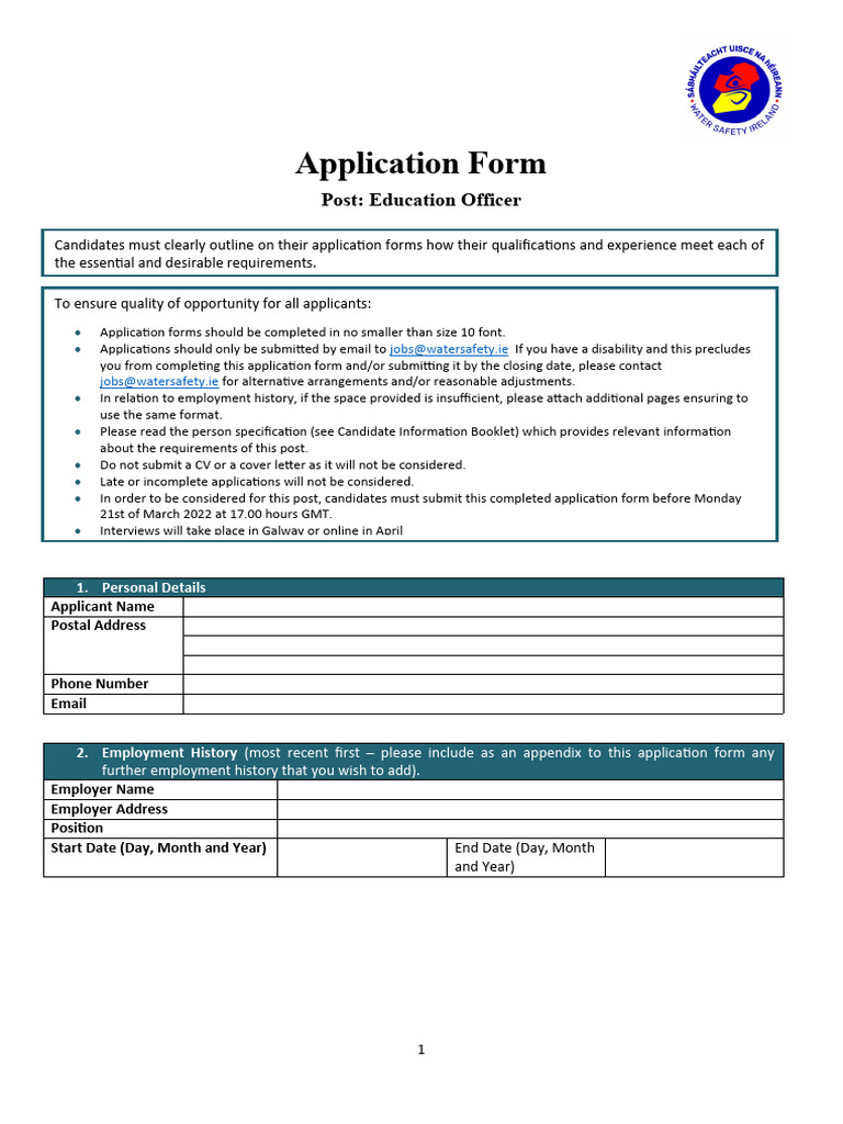 Application for Education Officer Position | PDF | Decision Making