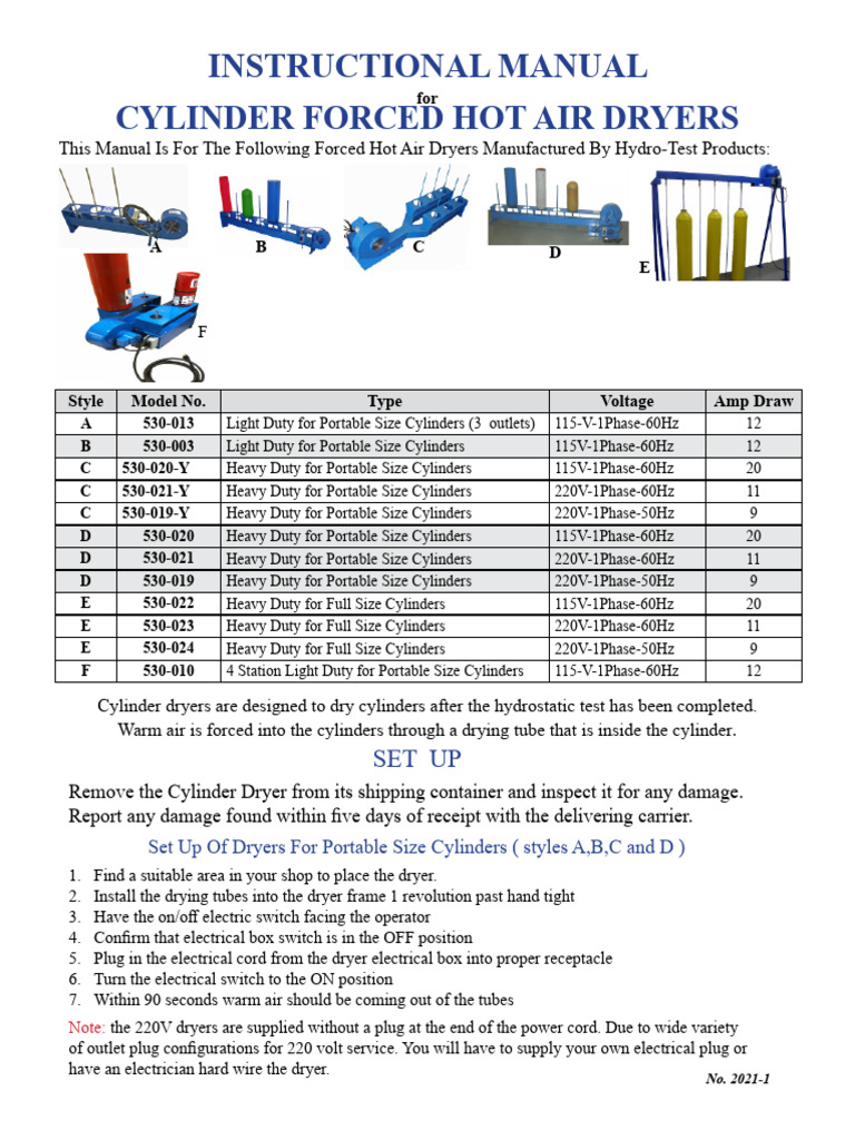 Instruction Manual Cylinder Dryers 2023 | Download Free PDF | Clothes ...