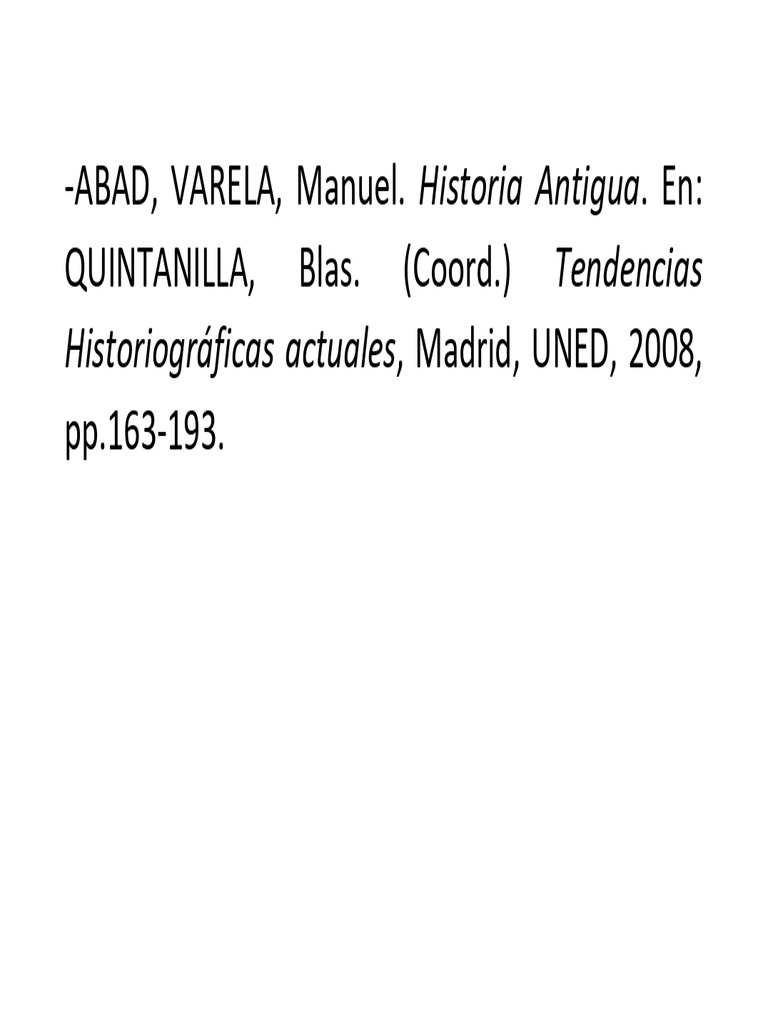ABAD VARELA, Manuel. (2008) Historia Antigua | PDF