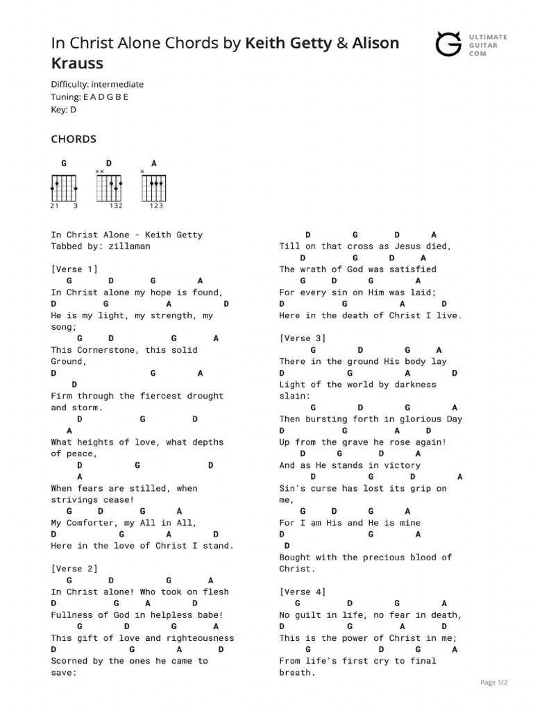 In Christ Alone Chords | PDF
