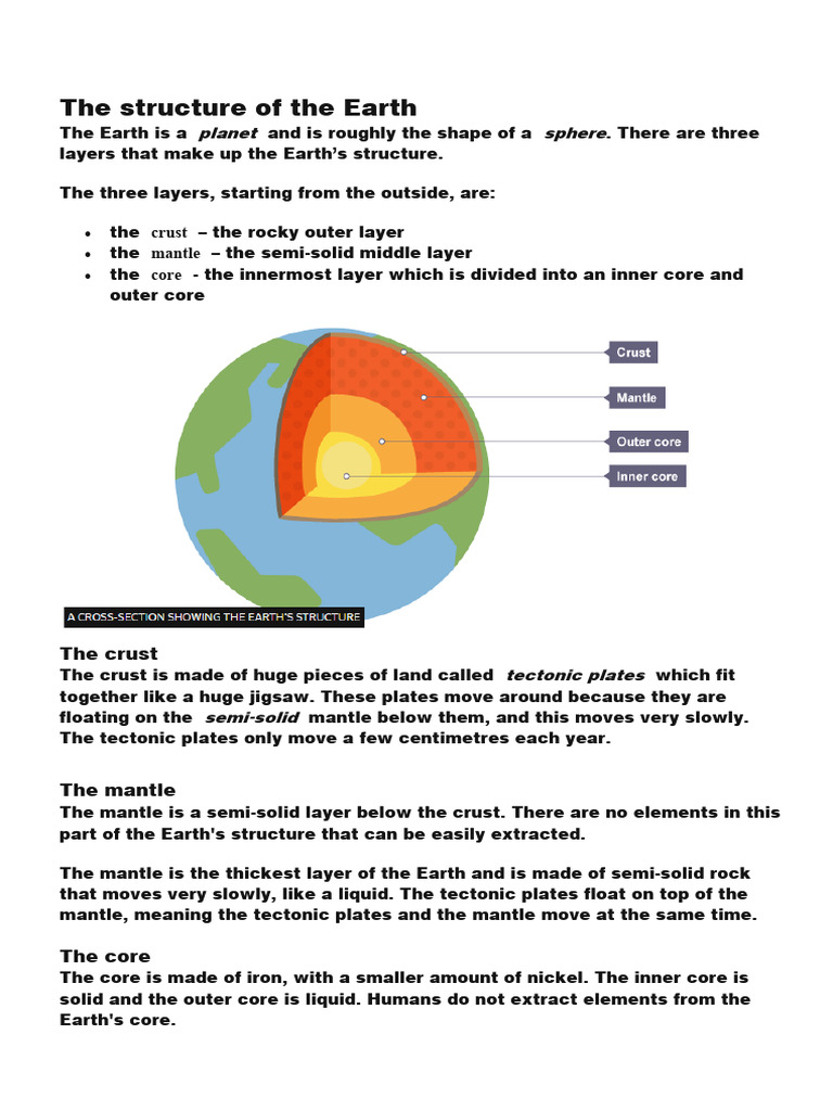The Structure of The Earth | PDF | Social Science | Travel